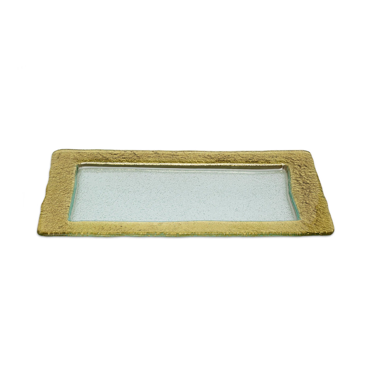 Rectangular Glass Tray with Gold Border – thanq.gifts